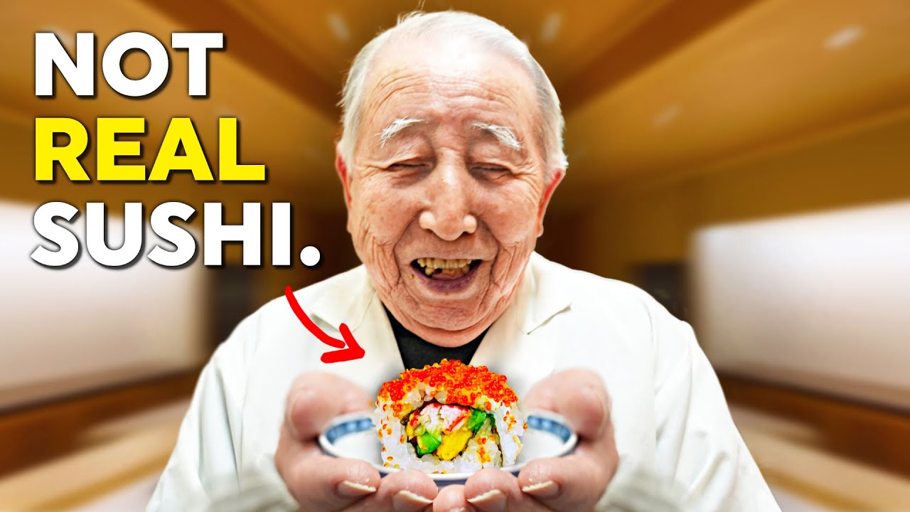 90 yr old Sushi Chef tries American Sushi for the First Time - Blurred ...
